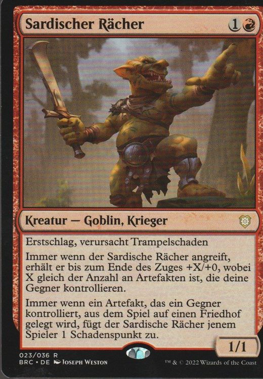 TCG Magic The Gathering MTG De BRC 023 / 036 Sardischer Räch | Kaufen ...