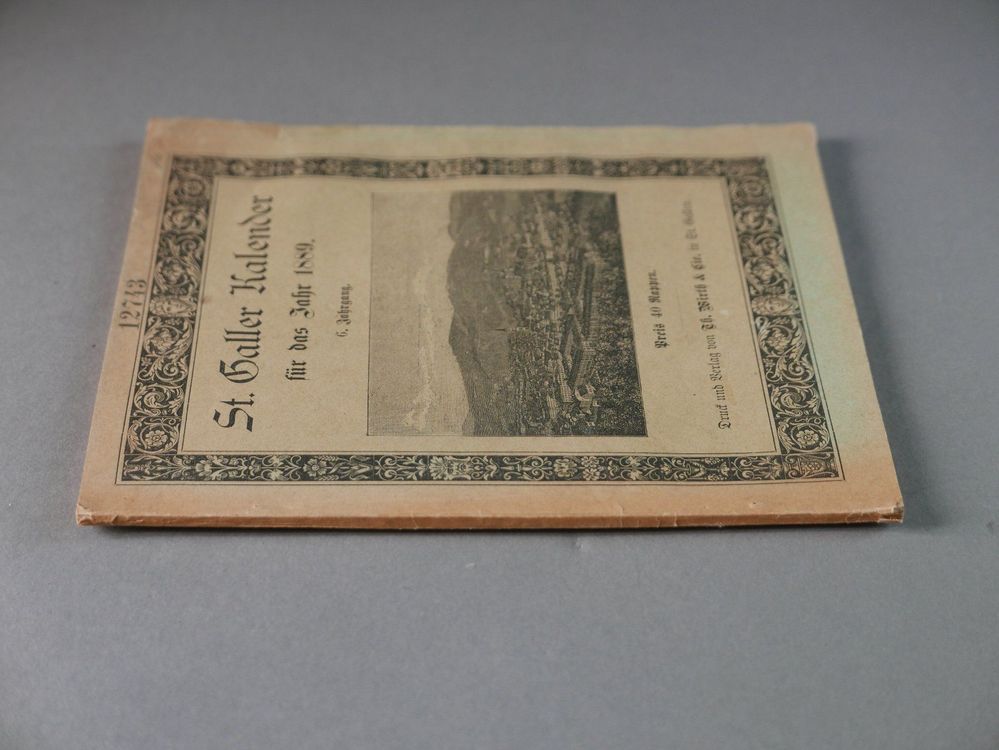 ST.GALLER KALENDER FÜR DAS JAHR 1889 (Gebraucht) in Balgach für CHF 9 ...