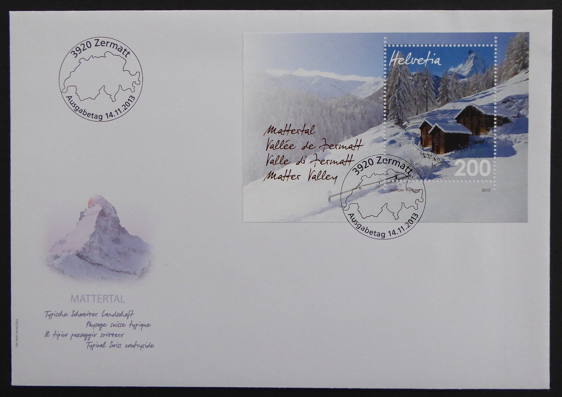 2013 - CH - Znr. 1490 / Block 54 - FDC - ES - 14.11.2013 (Gebraucht) in ...