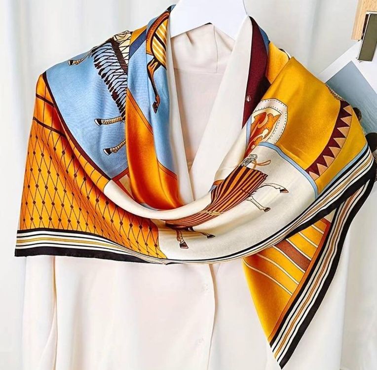 Edler Foulard Halstuch Pferde Motiv NEU | Kaufen auf Ricardo
