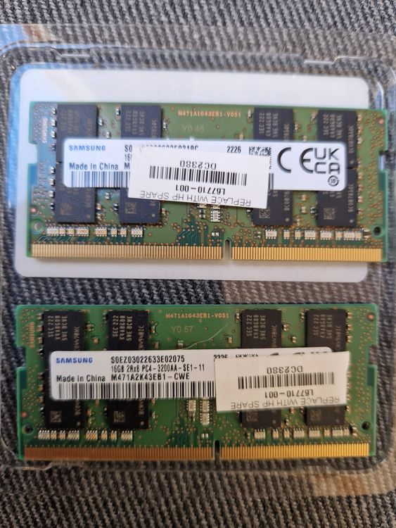 Samsung 32 GB (2x 16GB) SO-DIMM 3200Mhz DDR4-RAM | Kaufen auf Ricardo