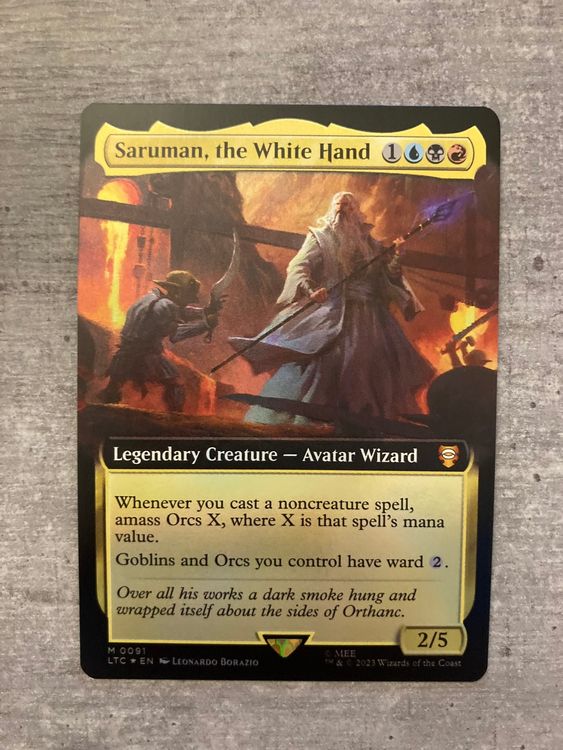 Foil Ex. Art Saruman, the White Hand Commander The Lord of (Neu (gemäss ...