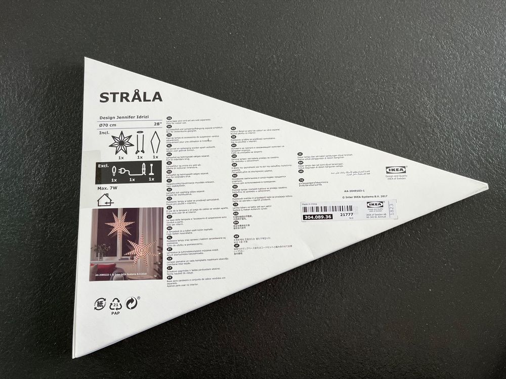 STRALA Stern IKEA Weihnachtsstern Deko - NEU OVP (Neu und ...