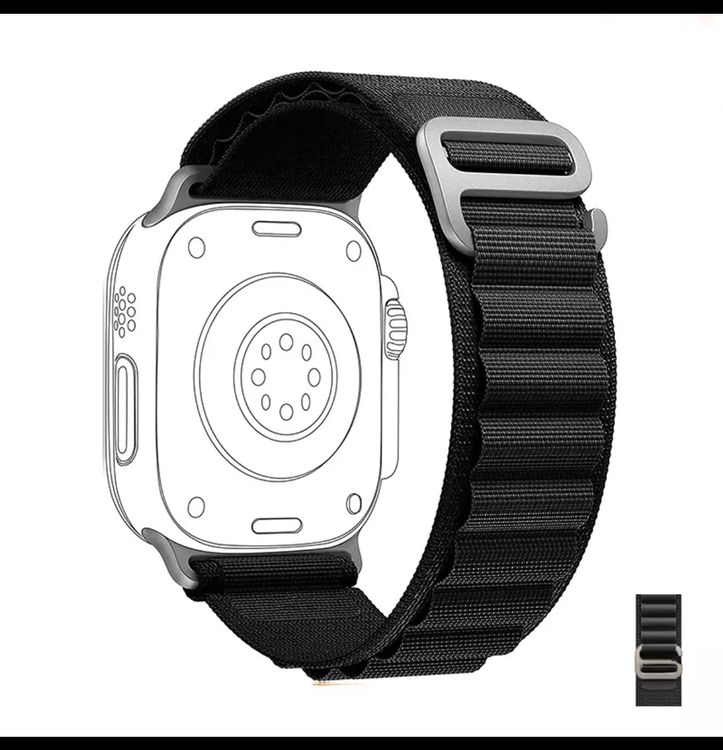Smart-Watch Alpine Loop in SCHWARZ für die G38/40/41mm (Neu (gemäss ...
