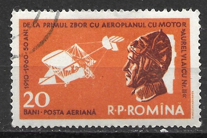 Rumänien 1960: Pilot Vlaicu und Flugzeug Aurel Vlaicu Nr. II (Gebraucht ...