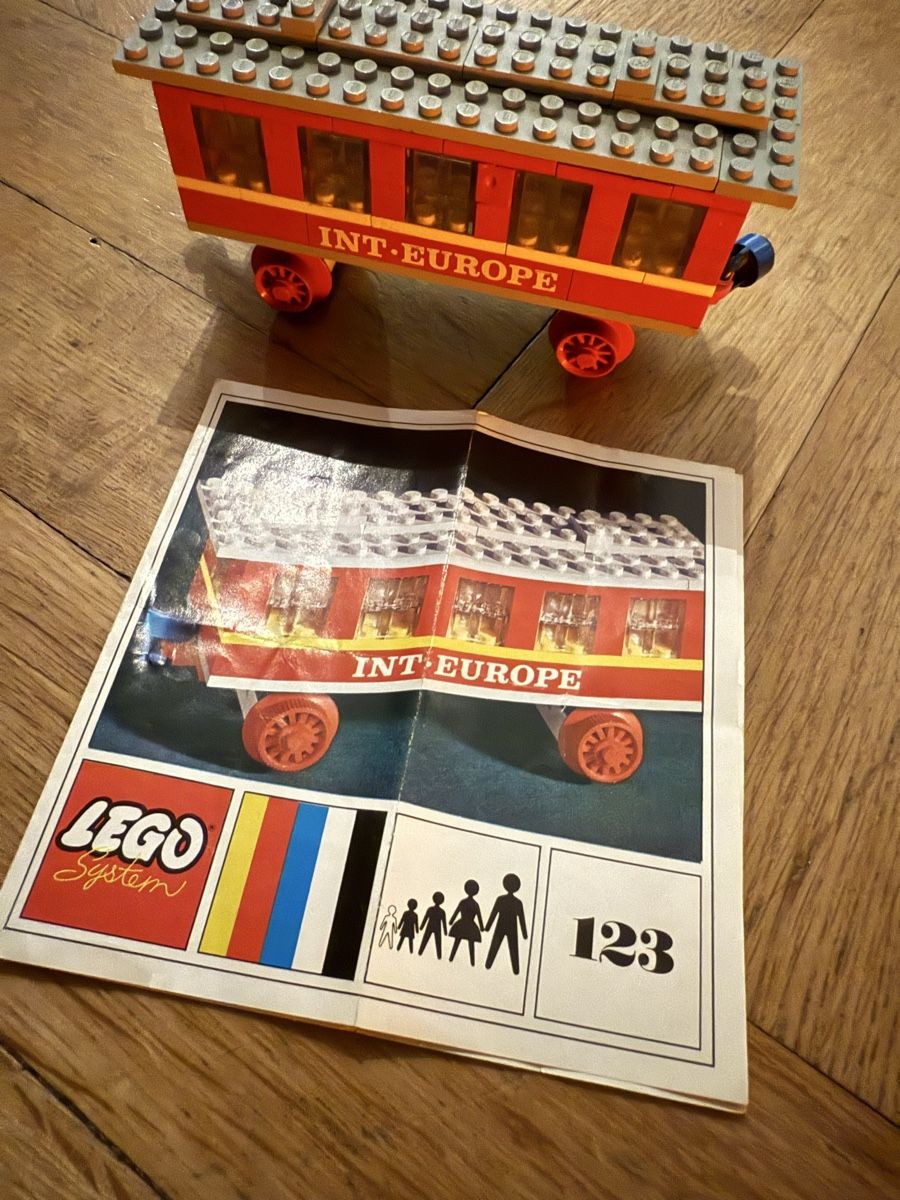 Vintage Lego Eisenbahn Waggon 123 INT-Europe, Top Zustand! (Gebraucht ...