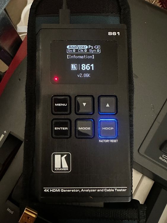 Kramer 861 - 18G 4K HDR Pocket Signal Generator/Analyzer/CT (Gebraucht ...