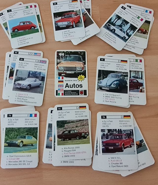 Auto Quartett Spielkarten Oldtimer Klassiker 1970er Original (Gebraucht) in Turbenthal für CHF ...