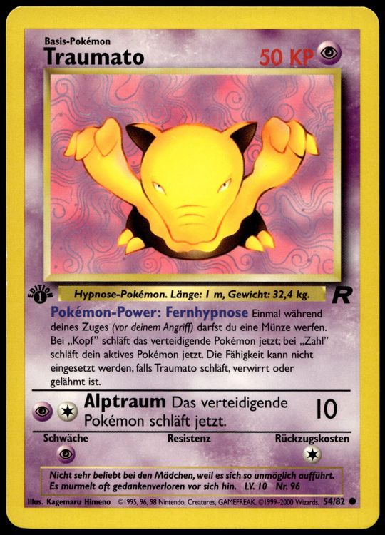 Traumato 54/82 Pokémon Team Rocket 1.Edition ab 1.- (Neu (gemäss ...