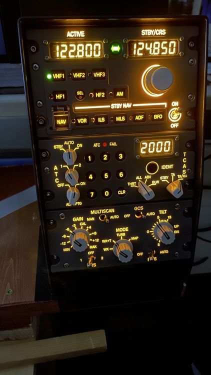 Skalarki Radio ATC TCAS WX Radar Panel A320 Flugsimulator (Gebraucht ...