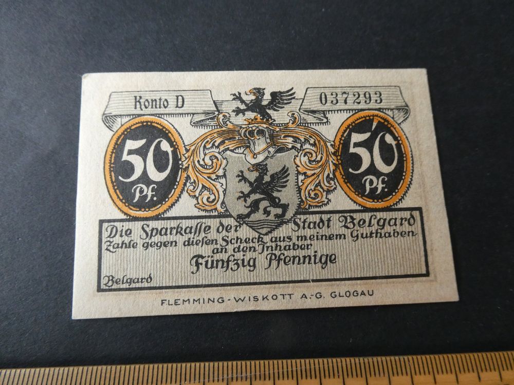 Dt. Reich 1921, Belgard - Notgeld ungefaltet | Kaufen auf Ricardo