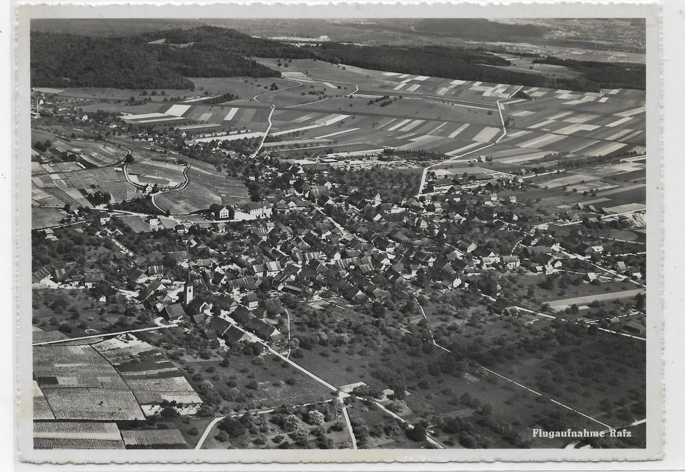 Flugaufnahme von Rafz um 1955 (Gebraucht) in Hefenhofen für CHF 5 – mit ...