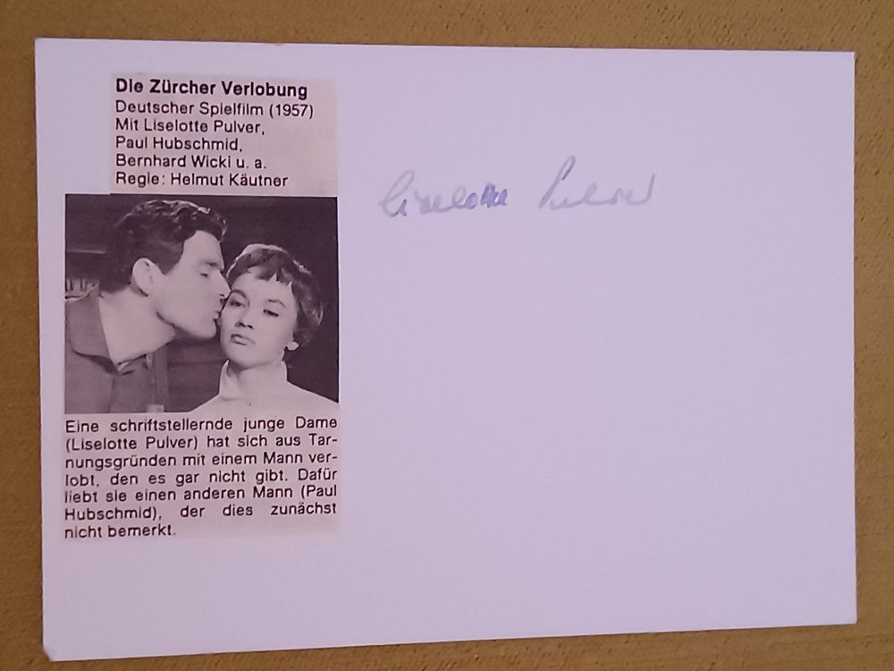 Liselotte Pulver - handsigniert (Gebraucht) in Menziken für CHF 2.9 – mit Lieferung auf Ricardo ...