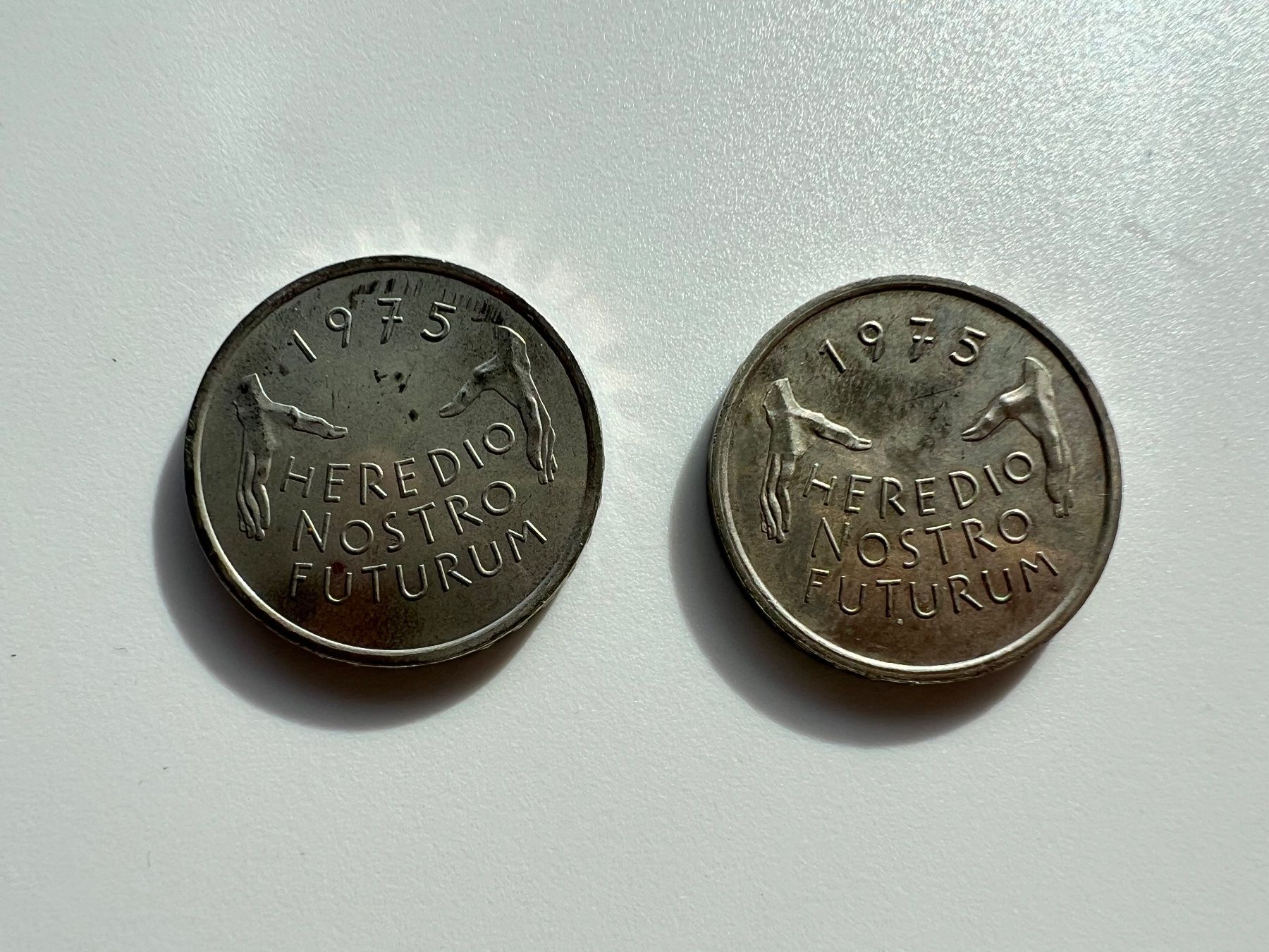 Gedenkmünzen 1974 Max Weber & 1975 Heredio Nostro Futurum (Gebraucht ...