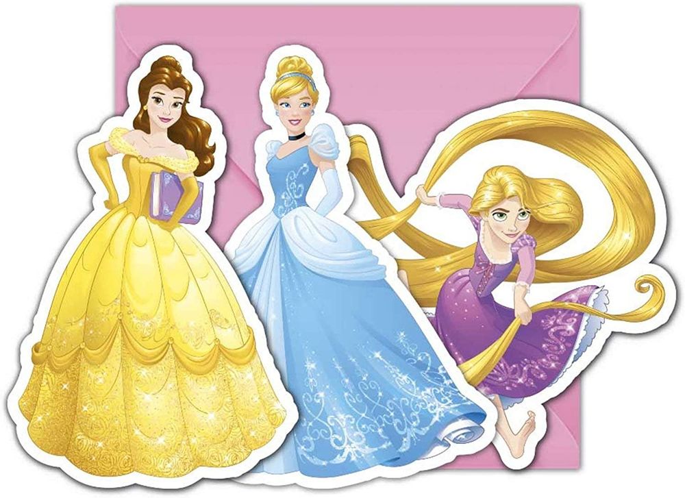 6 Einladungskarten Disney Princess Heart / Restposten | Kaufen auf Ricardo