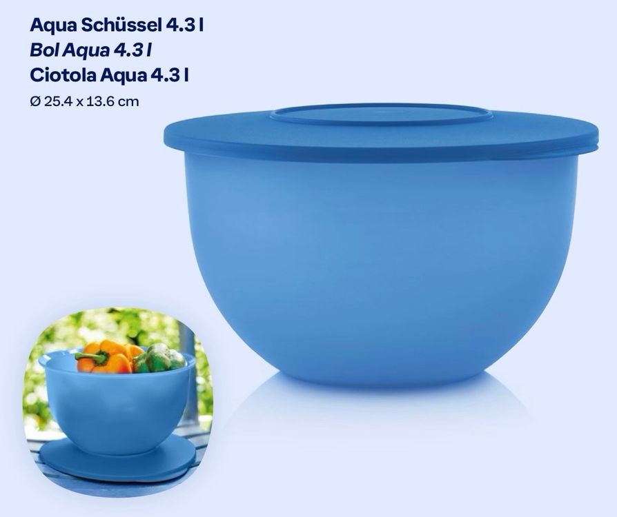 Tupperware Aqua Schüssel 4.3l blau (Neu und originalverpackt) in ...
