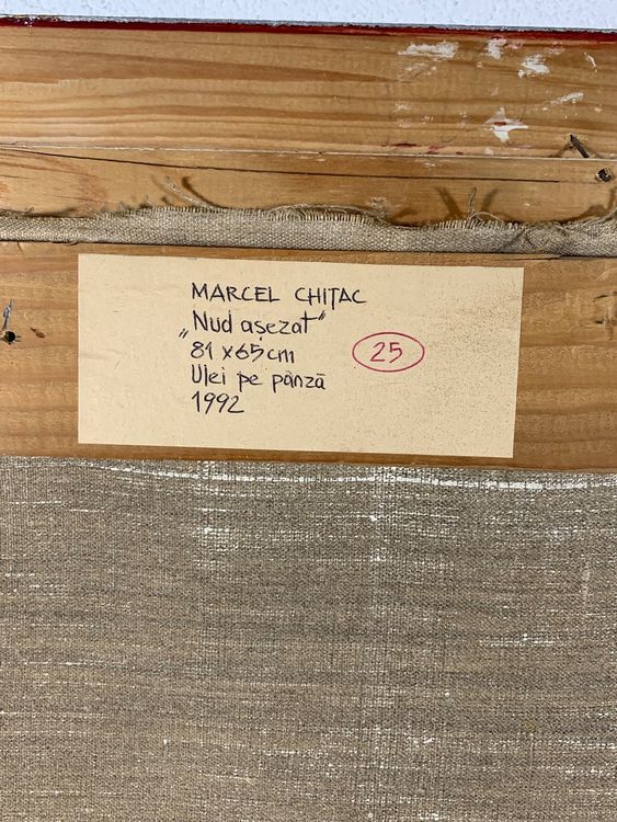 Marcel Chitac ( 1953) grosses Sitzender Akt Gemälde | Kaufen auf Ricardo