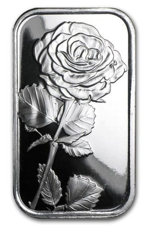 1 OZ Silberbarren Blume Rose .999 Silver (Neu und originalverpackt) in ...
