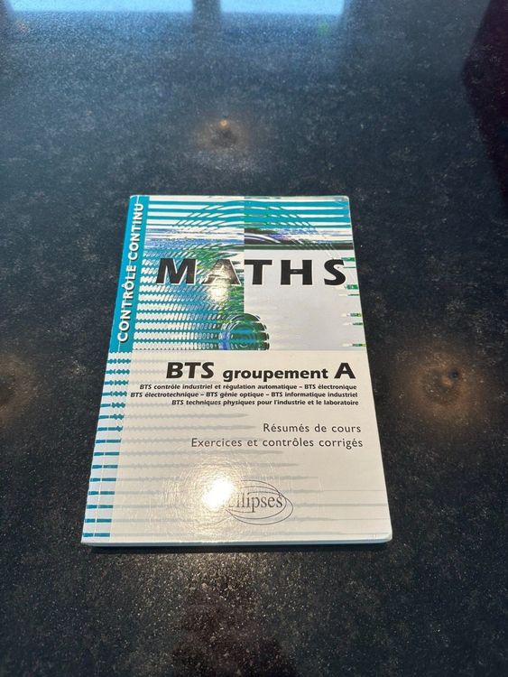 Maths BTS Groupement A Cours Exercises Ellipses | Kaufen auf Ricardo