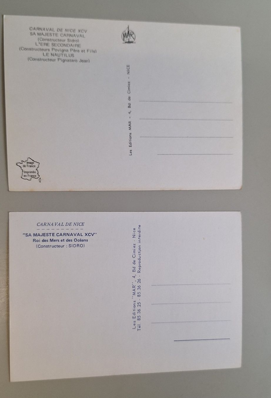 Lot AK CP Carnaval de Nice 1979 Karneval Umzug Masken (Gebraucht) in ...