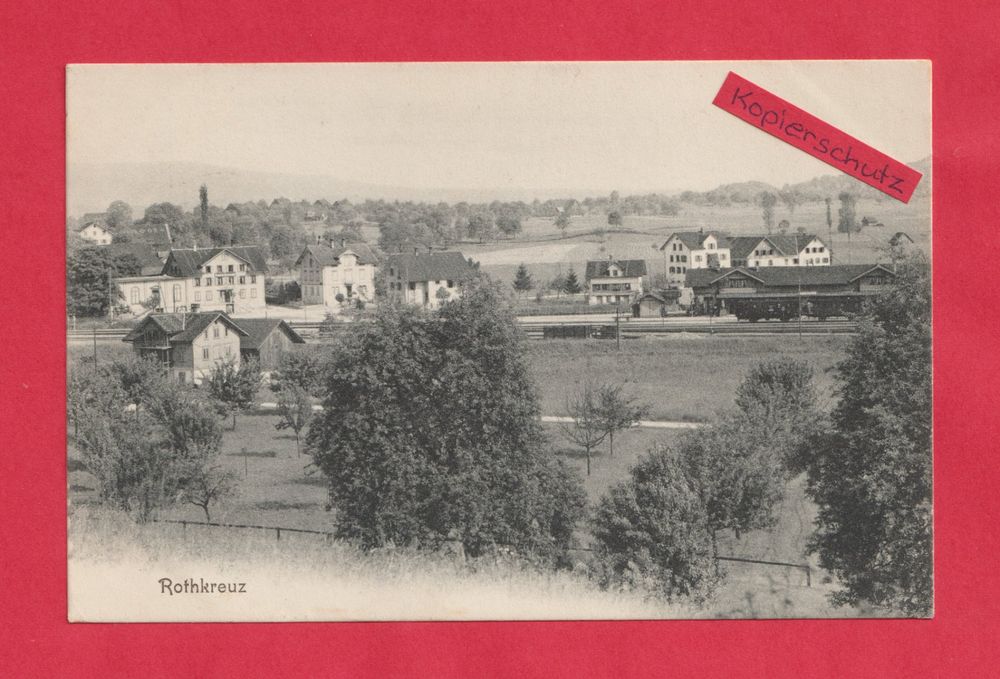 Rotkreuz (ZG) Risch Buonas Holzhäusern Lichtdruck Bahn 1905 (Gebraucht) in Zürich für CHF 28.5 ...