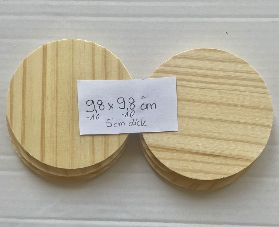 6 Blanko - Holzuntersetzer zum Gestalten (Neu (gemäss Beschreibung)) in Stilli für CHF 2 – mit ...