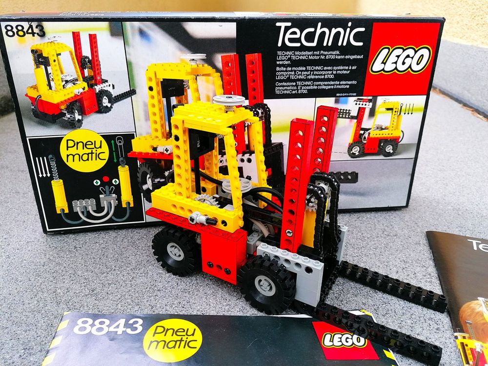 RAR LEGO Technic # 8843 PNEUMATIC Gabelspalter OVP von 1984 (Gebraucht ...