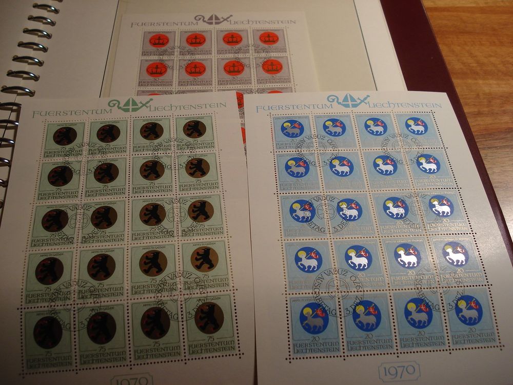 Bogensatz Liechtenstein 1970, Wappen ET-o (Gebraucht) in Niederwil AG für CHF 2.2 – mit ...