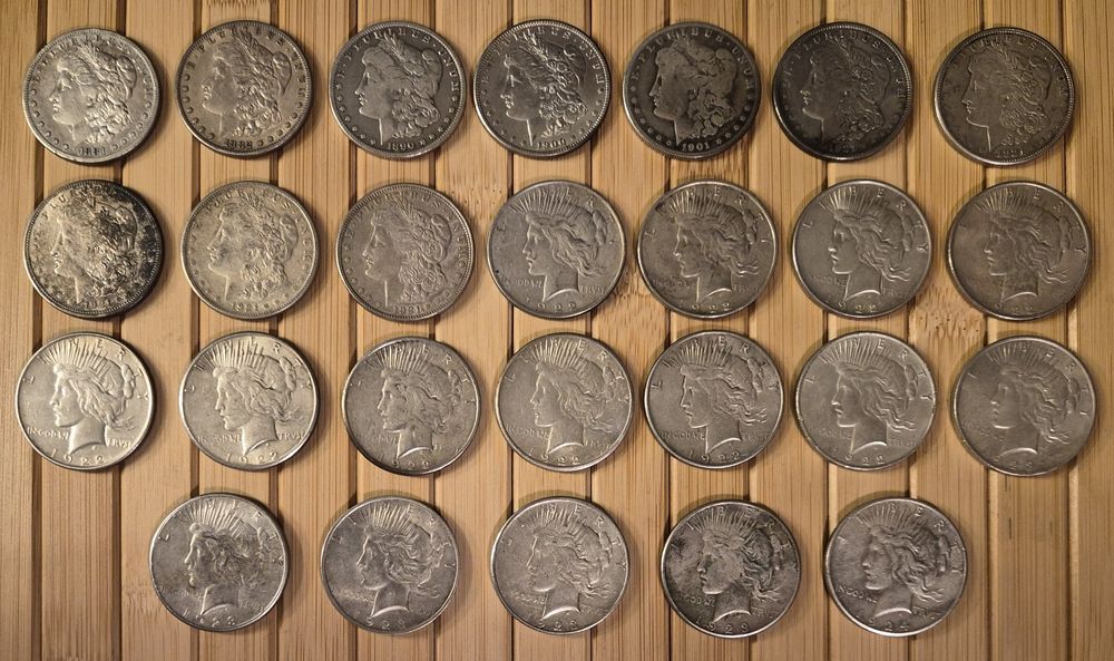 26 Stk. 1 Dollar Münzen - 1881 - 1924 - Silber 900 (Gebraucht) in Basel ...