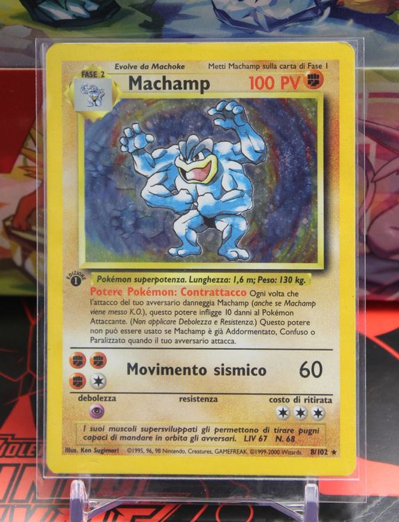 Pokémon Machamp – Base Set 1st Edition – Italienisch – Good (Gebraucht ...