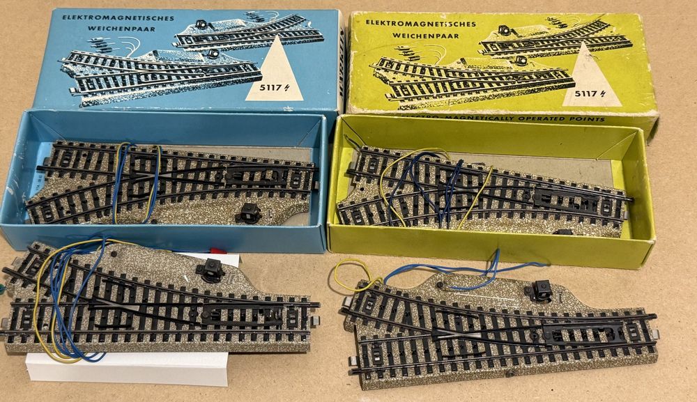 Märklin 5117, 4 elektrische Weichen, M Gleis, H0, AC (Gebraucht) in ...