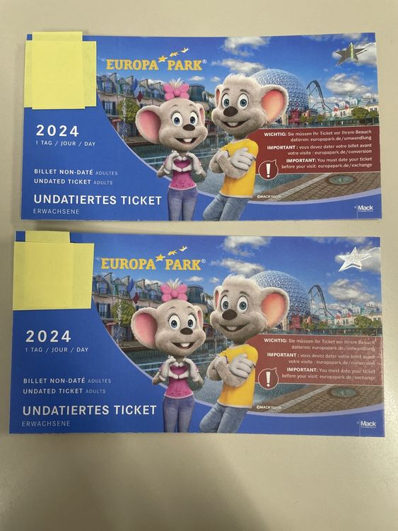 2x Europa-Park Tickets 2024 Erwachsene (Neu und originalverpackt) in Zürich für CHF 94 – mit ...