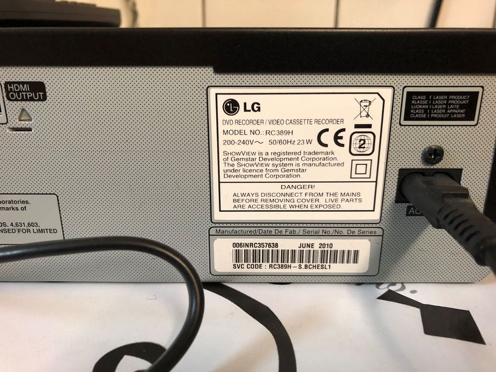 LG rc389h vhs dvd recorder (Gebraucht) in Zunzgen für CHF 179 – mit ...