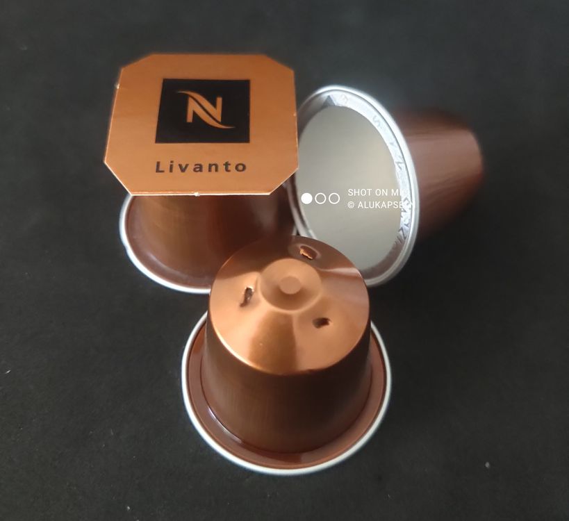100 leere Nespresso Kapseln Livanto gereinigt Alu Basteln (Gebraucht ...