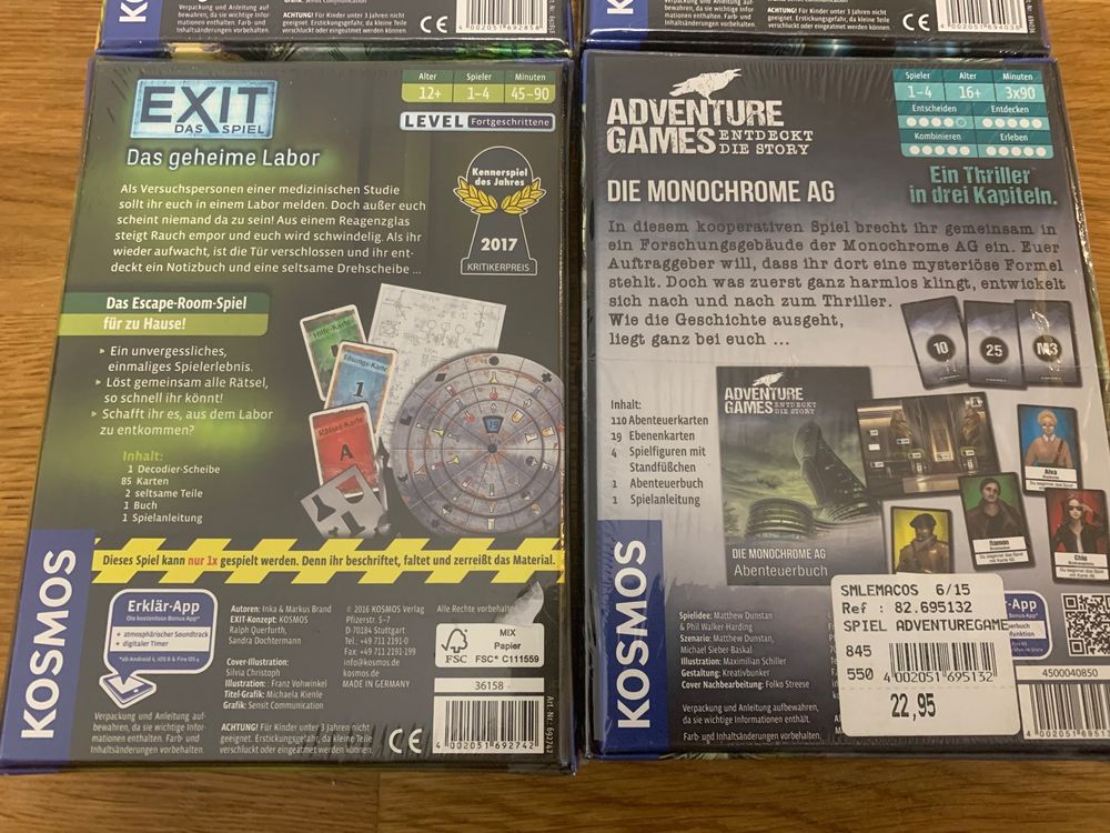 Exit Spiele Original verpackt | Kaufen auf Ricardo