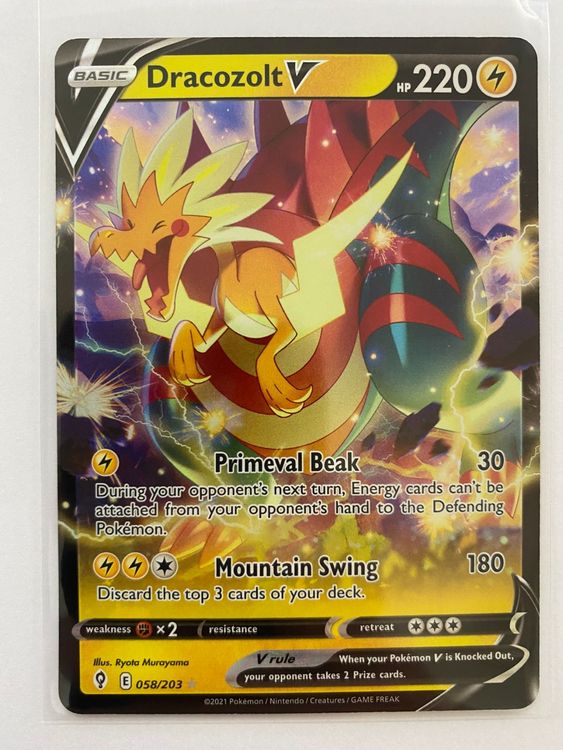 Pokemon Dracozolt V 058/203 Evolving Skies EN (Neu (gemäss Beschreibung ...