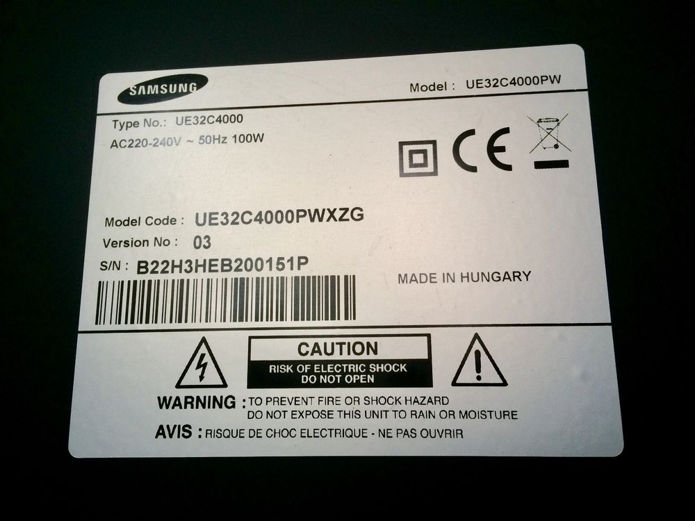 Fernseher Samsung UE32C4000PWXZG | Kaufen auf Ricardo