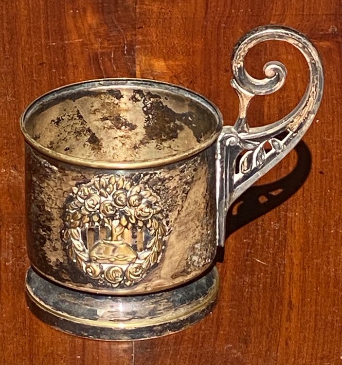 5 dekorative Teeglas-Halter aus Metall, Jugendstil ca 1920 | Kaufen auf Ricardo