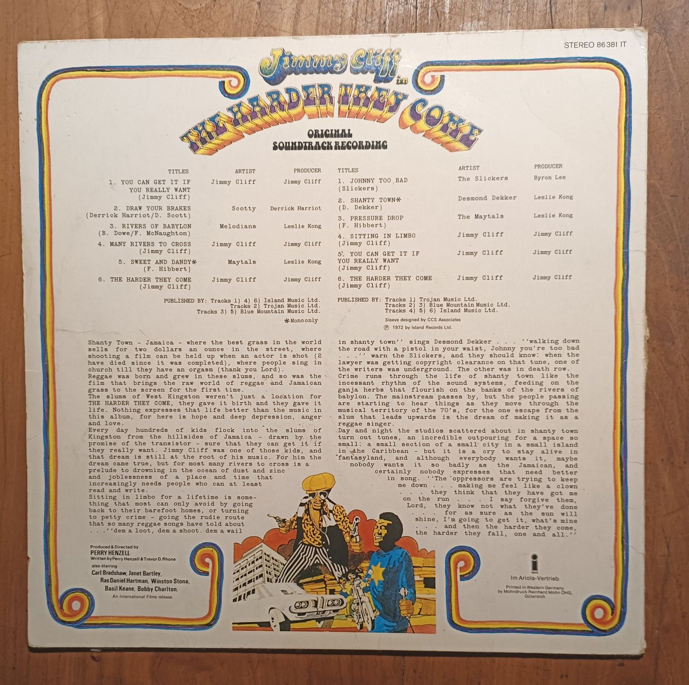 Jimmy Cliff - The Harder They Come LP ab 1.- !!! (Gebraucht) in Zürich ...