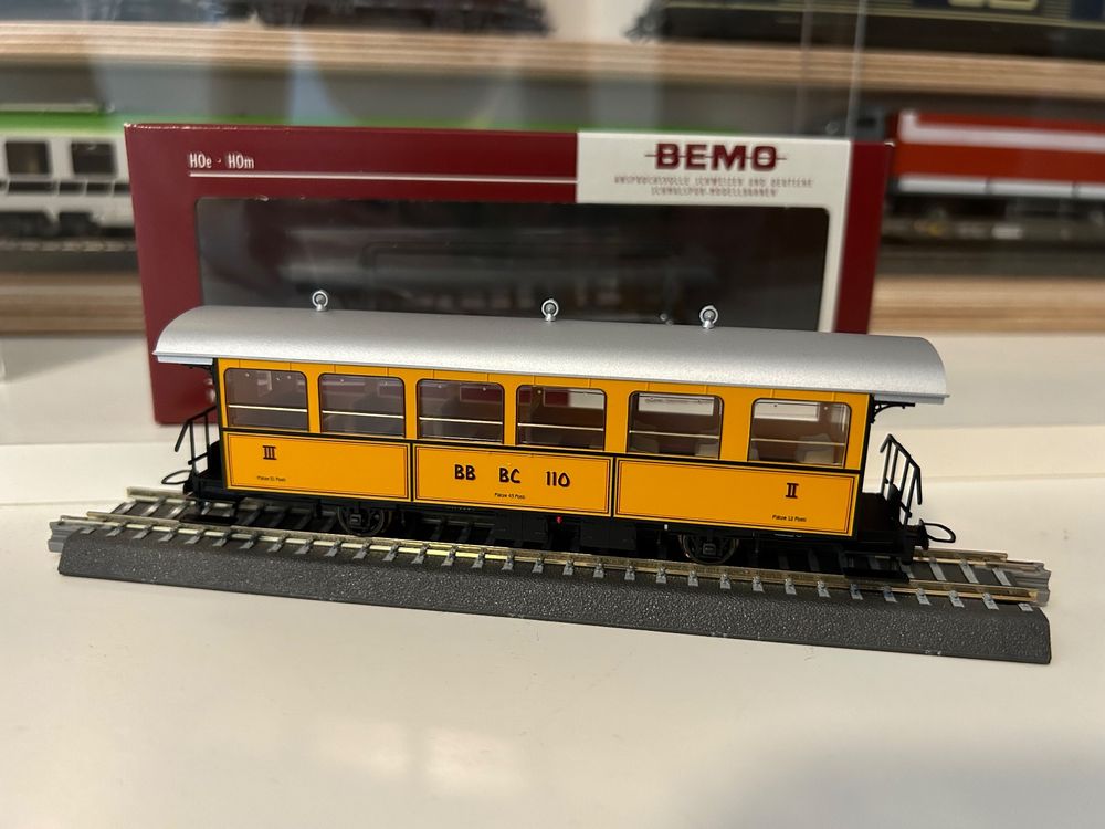 Bemo H0m BC 110 Historischer Zweiachser Gelb Bernina | Kaufen auf Ricardo