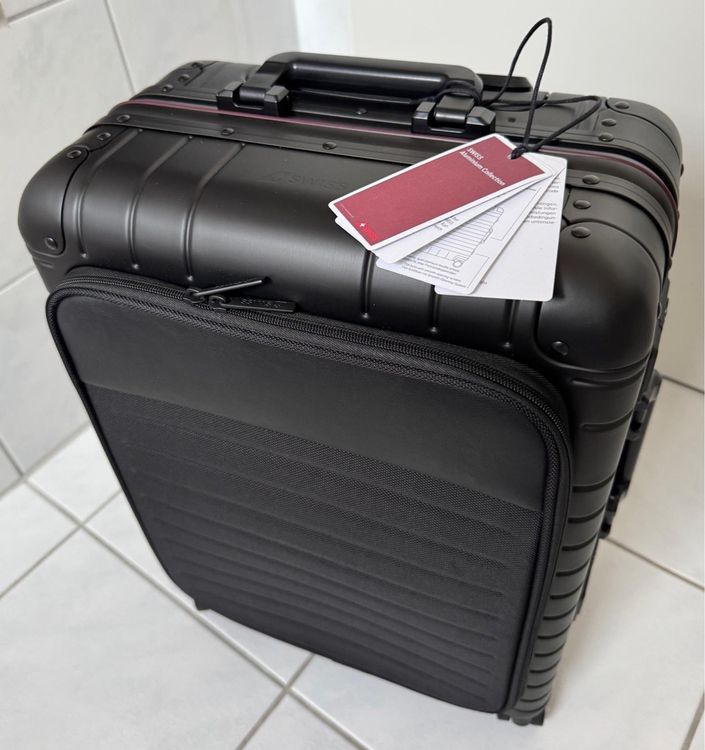 SWISS Aluminium Collection Trolley S mit Vortasche, Schwarz (Neu und ...