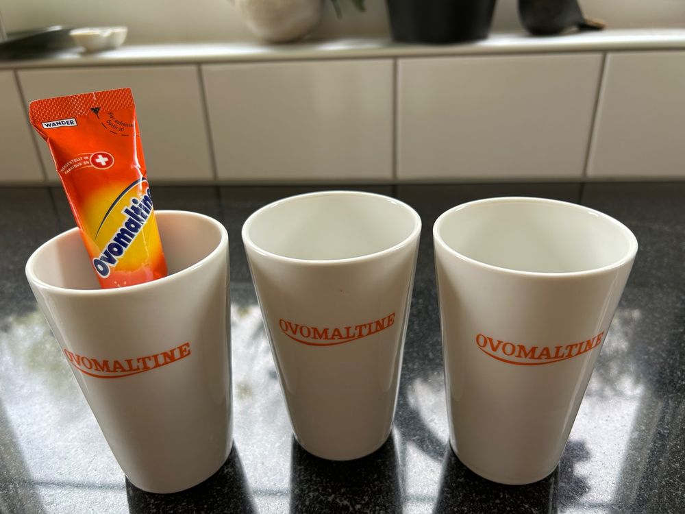 3 Becher Ovomaltine Langenthal 60 antik (Gebraucht) in Gächliwil für ...