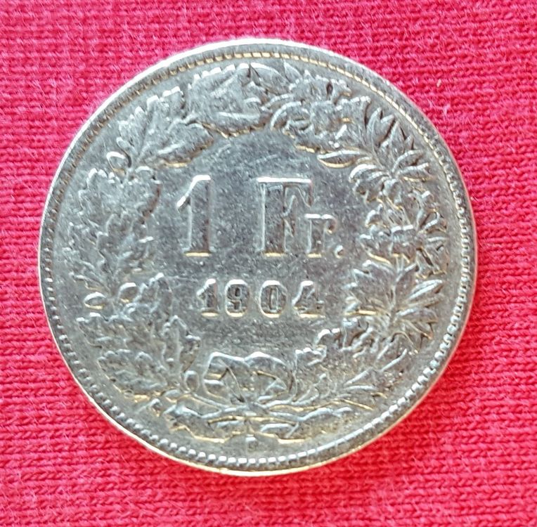 1 Franken 1904 uralte rare Silbermünze ab nur 1 Fr !!! | Acheter sur Ricardo
