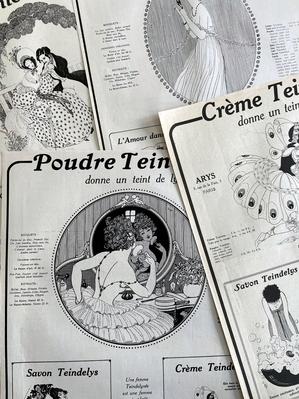 Arys Parfum - 4 alte Werbungen / Anciennes publicités 1920 (Gebraucht ...