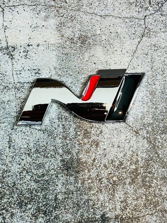 Hyundai N Emblem Schriftzug Logo aus Metall NEU Chrom (Neu und ...