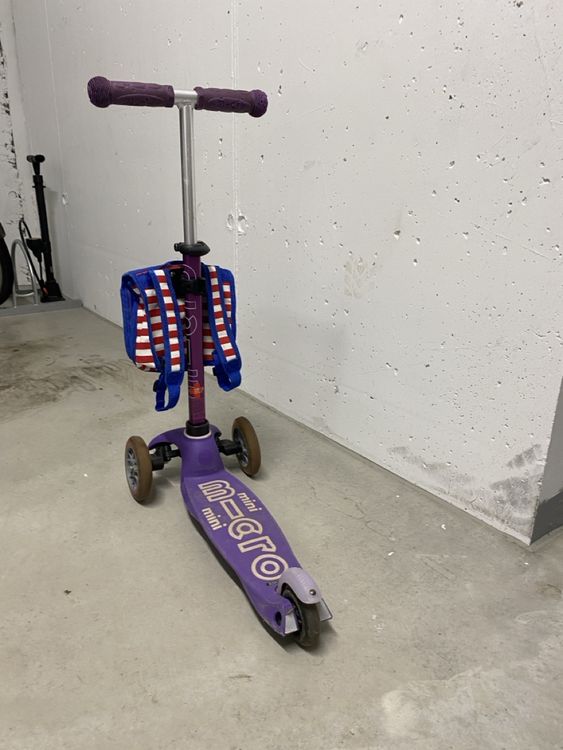 Micro Mini Deluxe Scooter mit Tasche, lila (Gebraucht) in Riehen für CHF 25 – nur Abholung auf ...