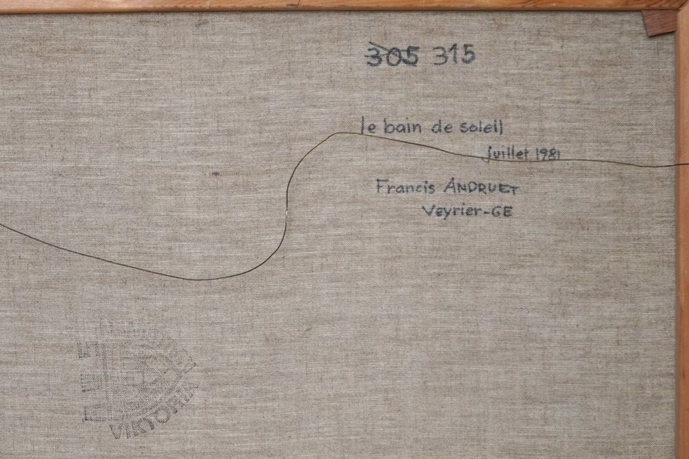 Francis Andruet “Le bain de soleil” huile sur toile (D'occasion) à ...