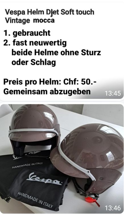 Vespa Helm Djet Soft Touch Vintage (Neu (gemäss Beschreibung)) in ...