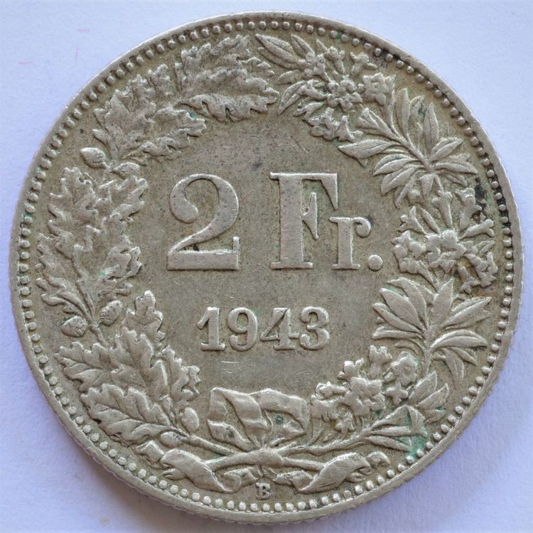 Schweiz / Suisse - 2 Franken - 1943 (Gebraucht) in Rotkreuz für CHF 8 – mit Lieferung auf ...