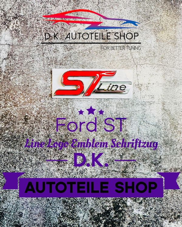 Ford ST Line Emblem Schriftzug Logo Rot/Chrom aus Metall Neu | Acheter ...